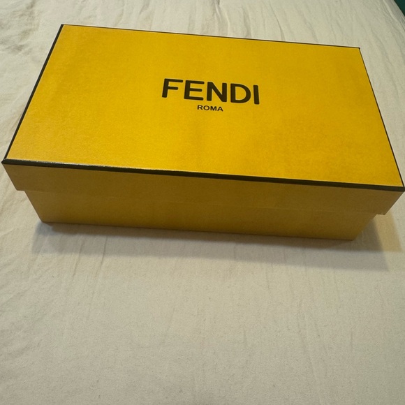Fendi | Bags | Fendi Golden Box With Black Lettering | Poshmark